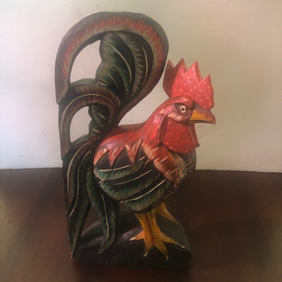 Accents | Large Wood Rooster Single Mom Breast Cancer Fundraiser | Poshmark